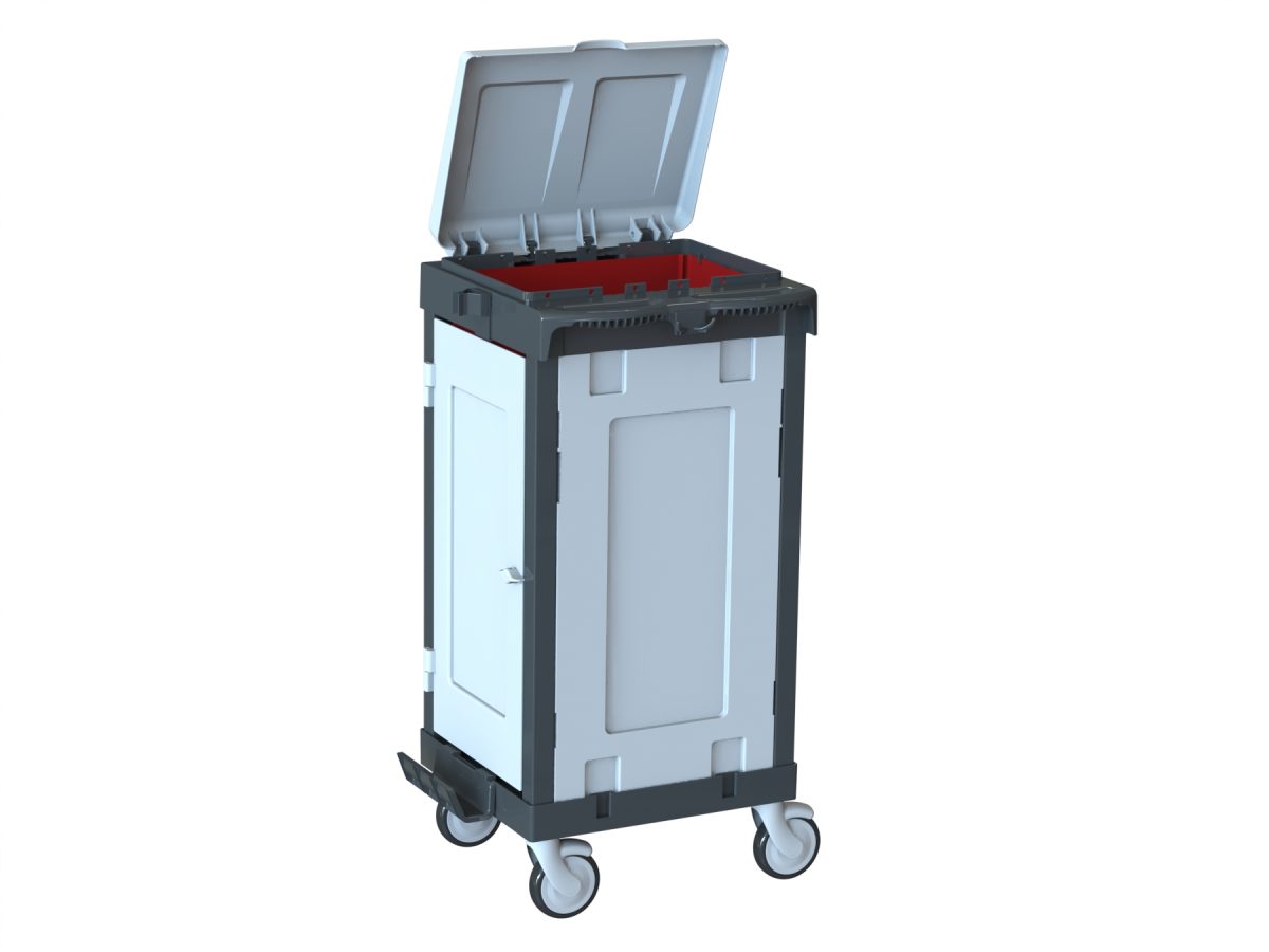 Waste Trolley W 099 D - Staff Cleaning Trolleys